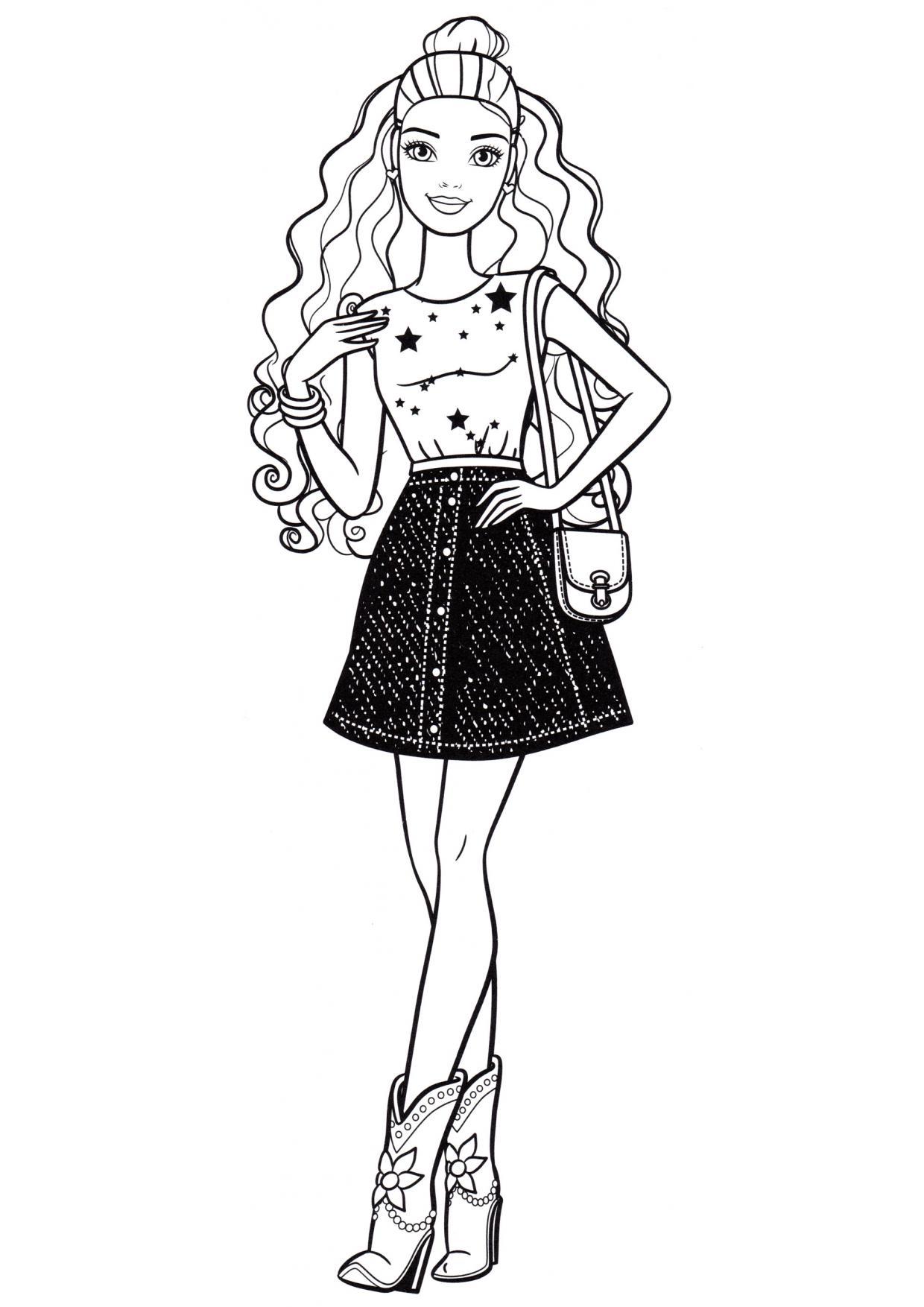 Barbie Colouring Pages | Print on A4 and Download in PDF