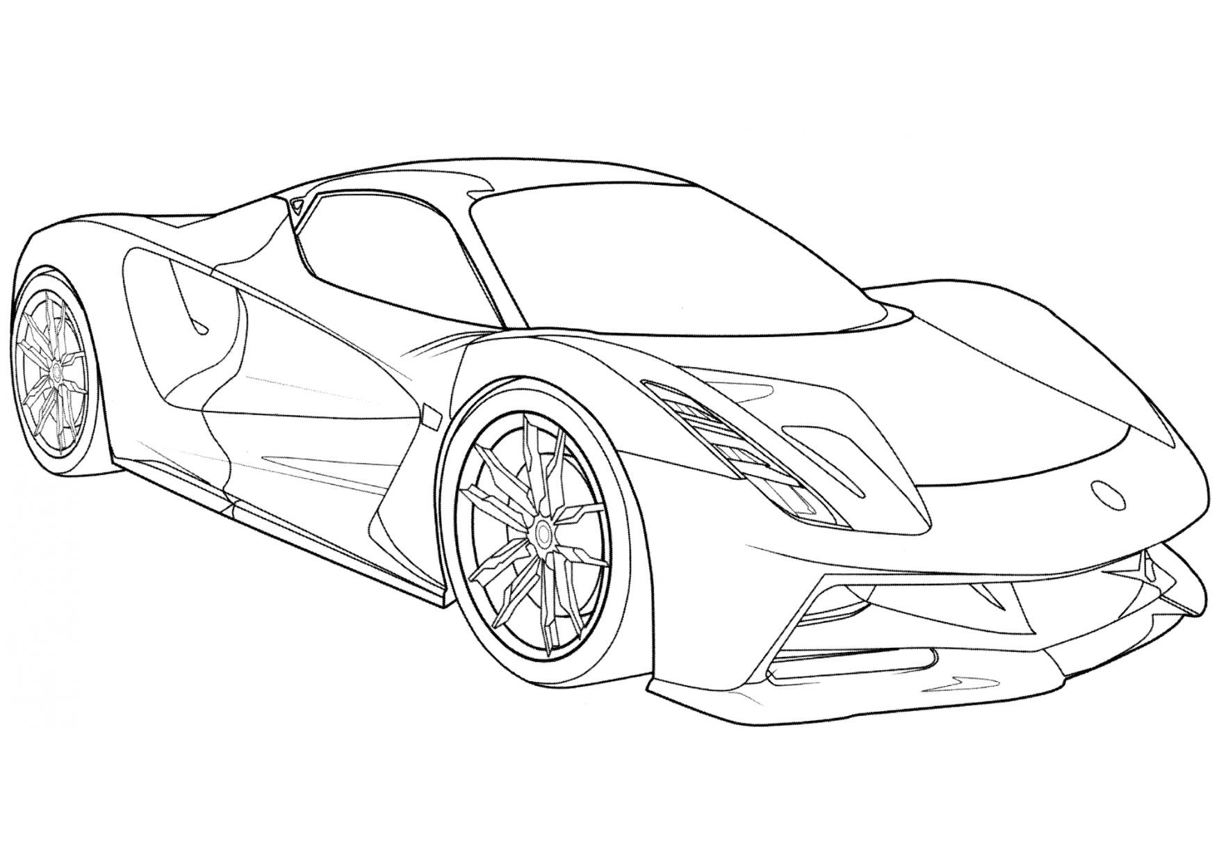Racing Car Colouring Pages | Print on A4 and Download in PDF