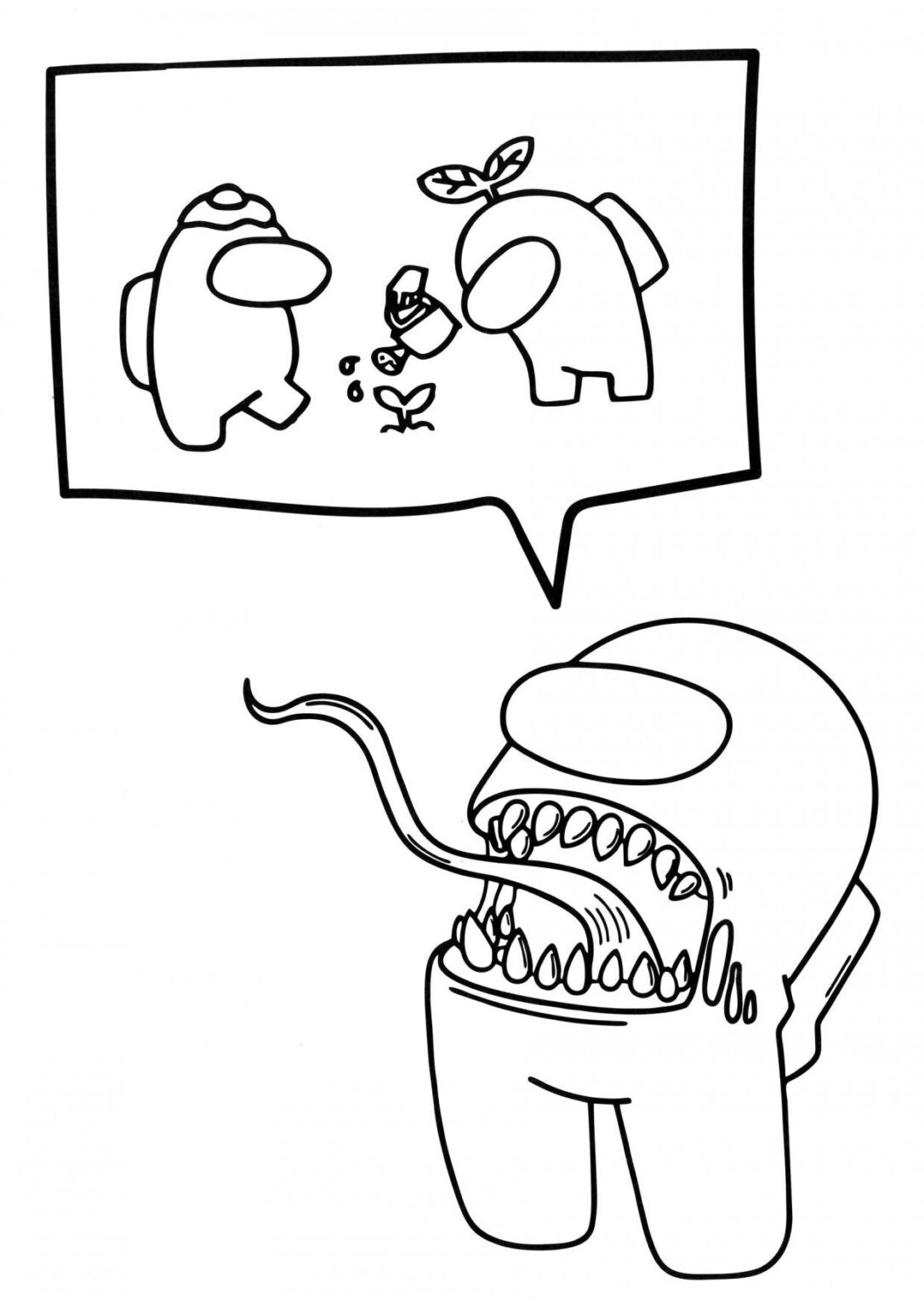 Among Us Colouring Pages | Print on A4 and Download in PDF