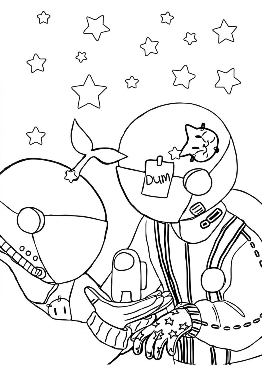Among Us Colouring Pages | Print on A4 and Download in PDF