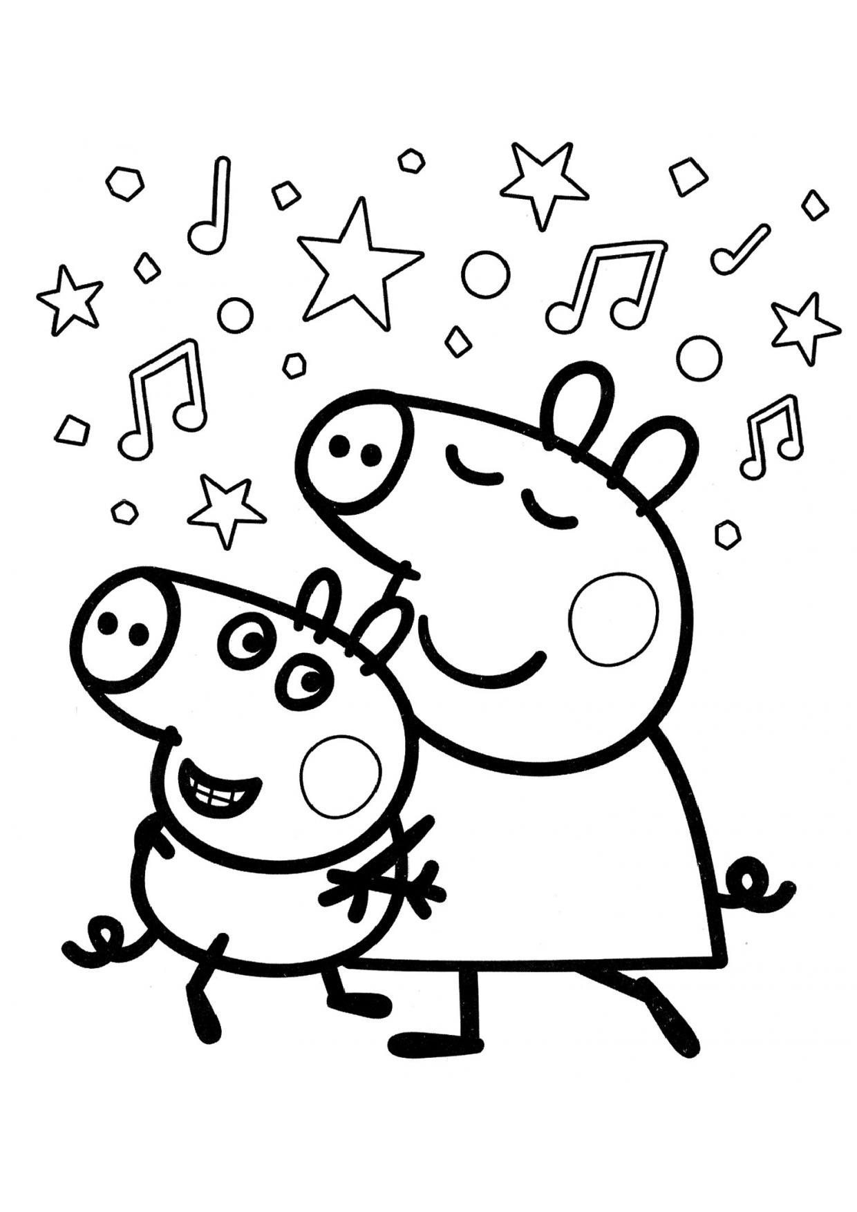 Peppa Pig Colouring Pages | Print on A4 and Download in PDF