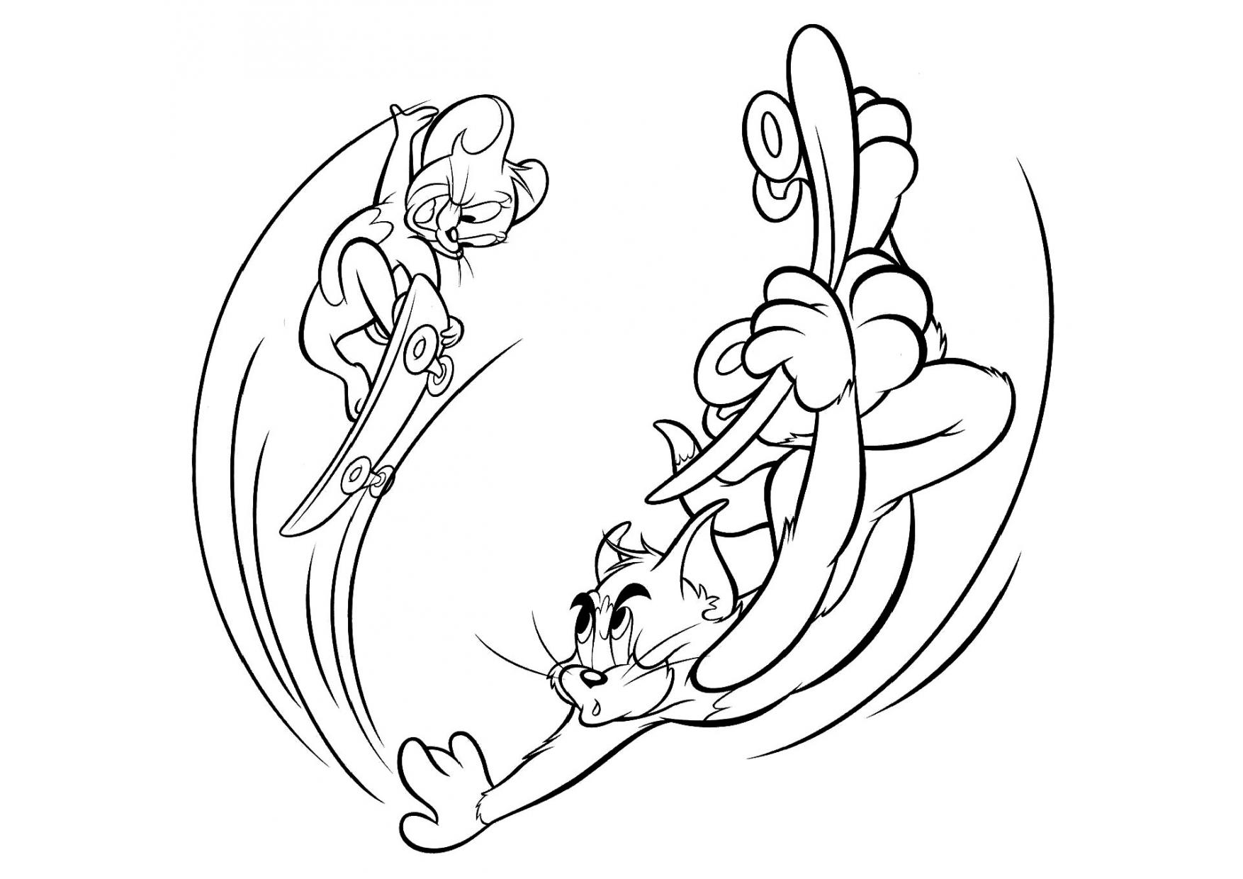 Tom und Jerry Ausmalbilder | PDF herunterladen | Auf A4 drucken